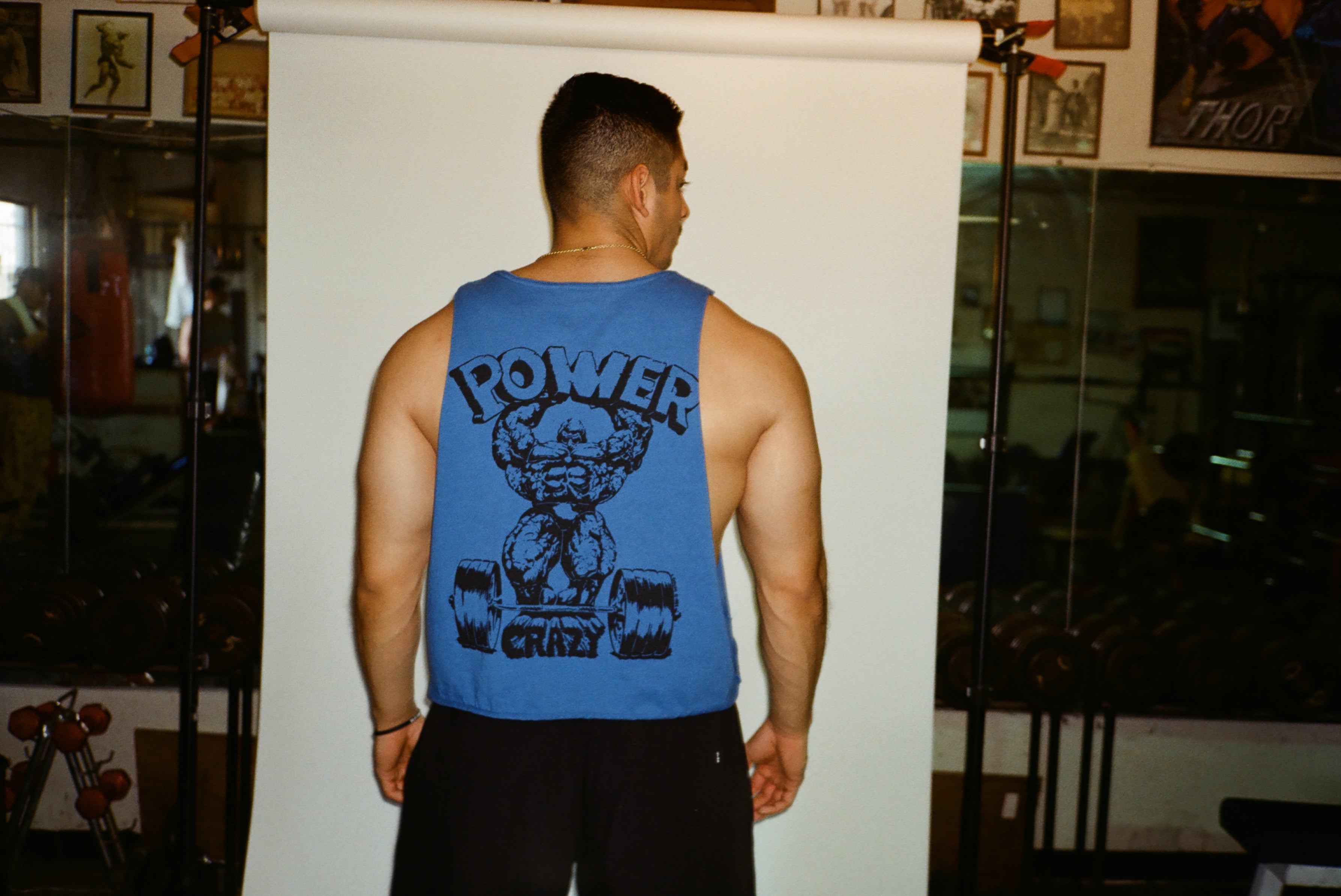 Shredded: "Power Crazy" Cropped Side Cut Tank – Yeah I Work Out