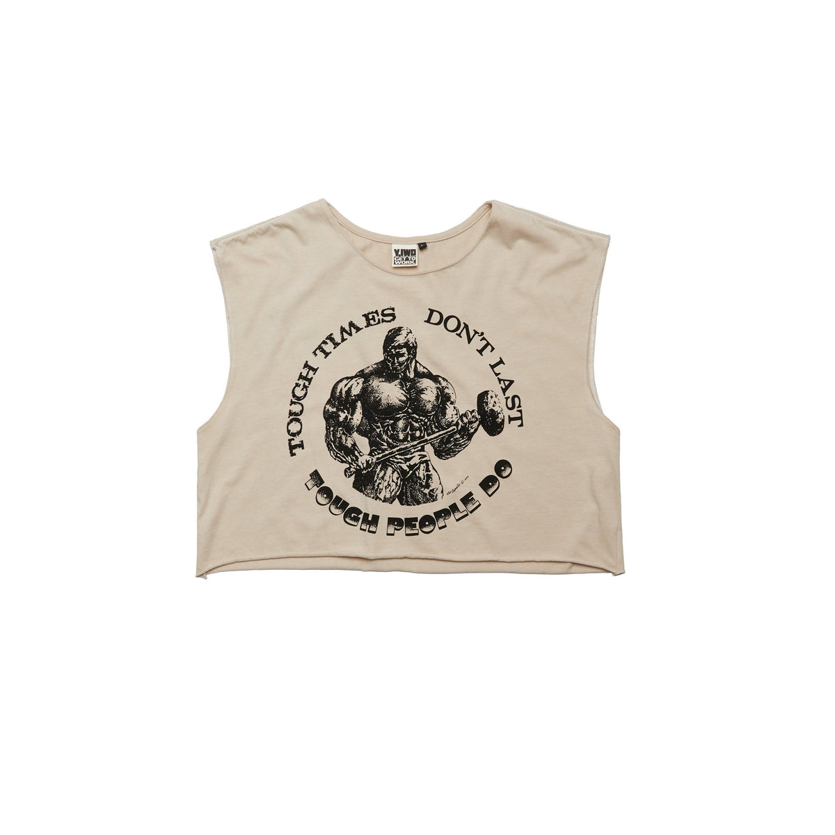 Shredded: "Tough Times" Cropped Muscle Tee – Yeah I Work Out